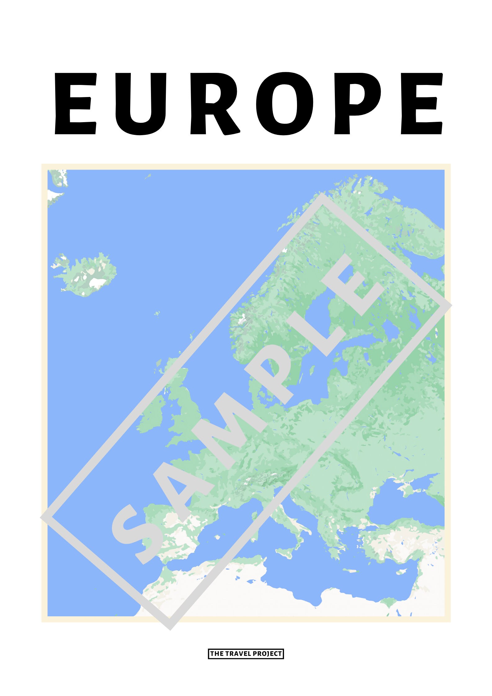 Europe Map. Europe Travel Print. World Maps. Street Maps. Custom Travel ...