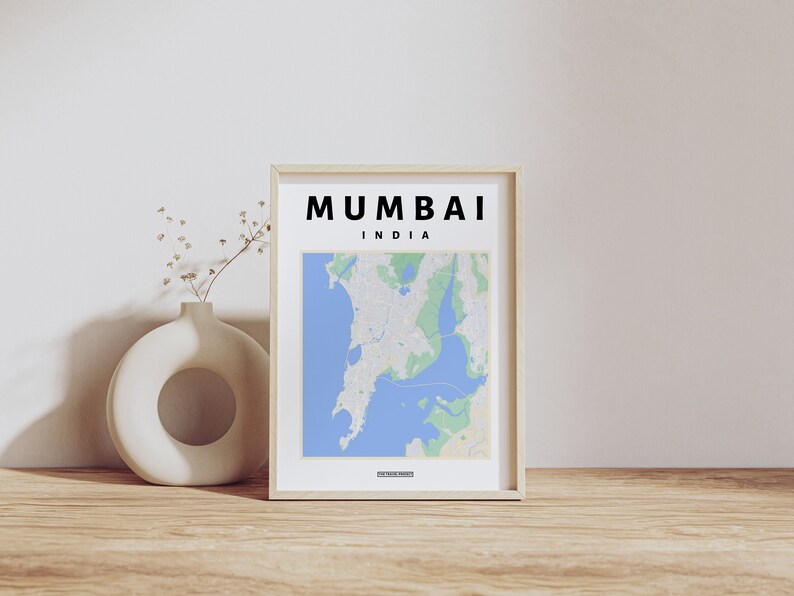 Mumbai City Map. India Travel Print. Map of Asia. World Maps. Street ...