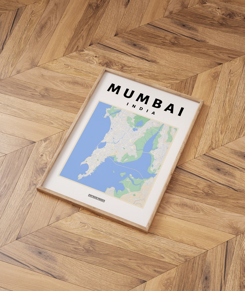 Mumbai City Map. India Travel Print. Map of Asia. World Maps. Street ...