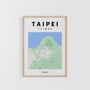 Taipei City Map. Taiwan Travel Print. Map of Asia. World Maps. Street ...