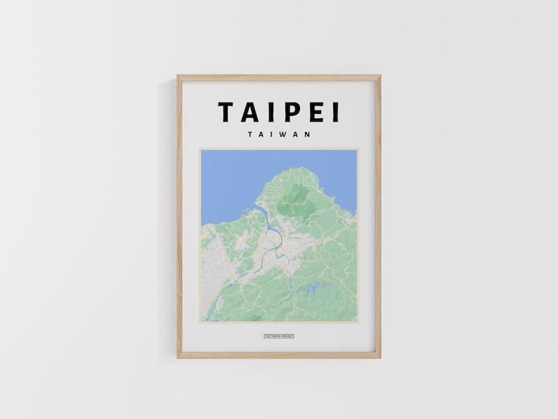Taipei City Map. Taiwan Travel Print. Map of Asia. World Maps. Street ...