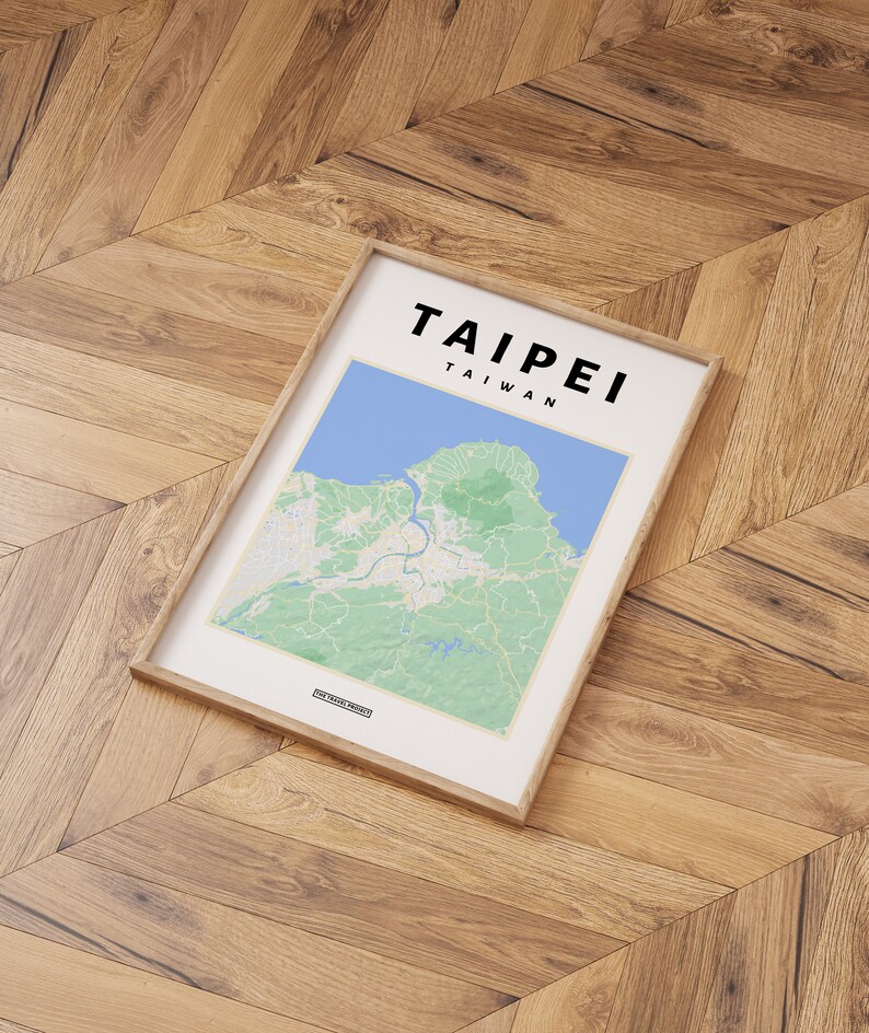 Taipei City Map. Taiwan Travel Print. Map of Asia. World Maps. Street ...