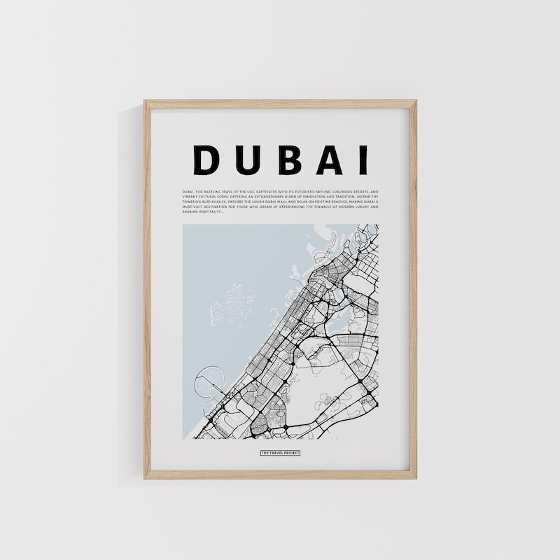Dubai on Map of World - Etsy UK