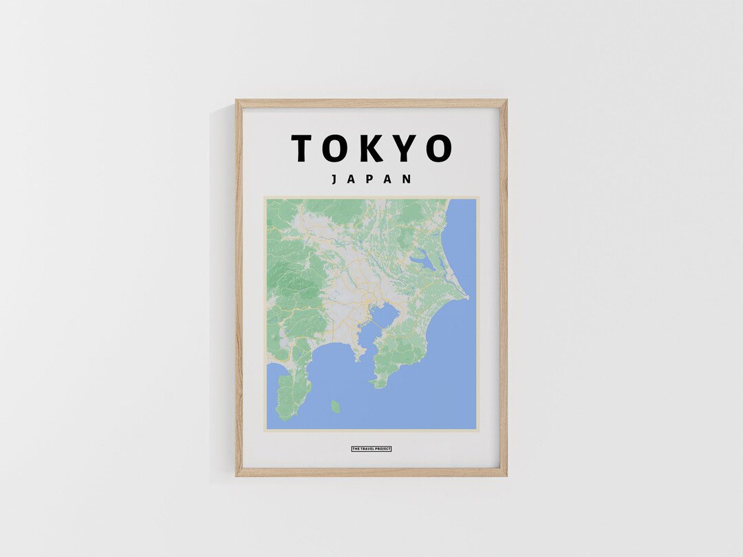 Tokyo City Map. Japan Travel Print. Map of Asia. World Maps. Street ...