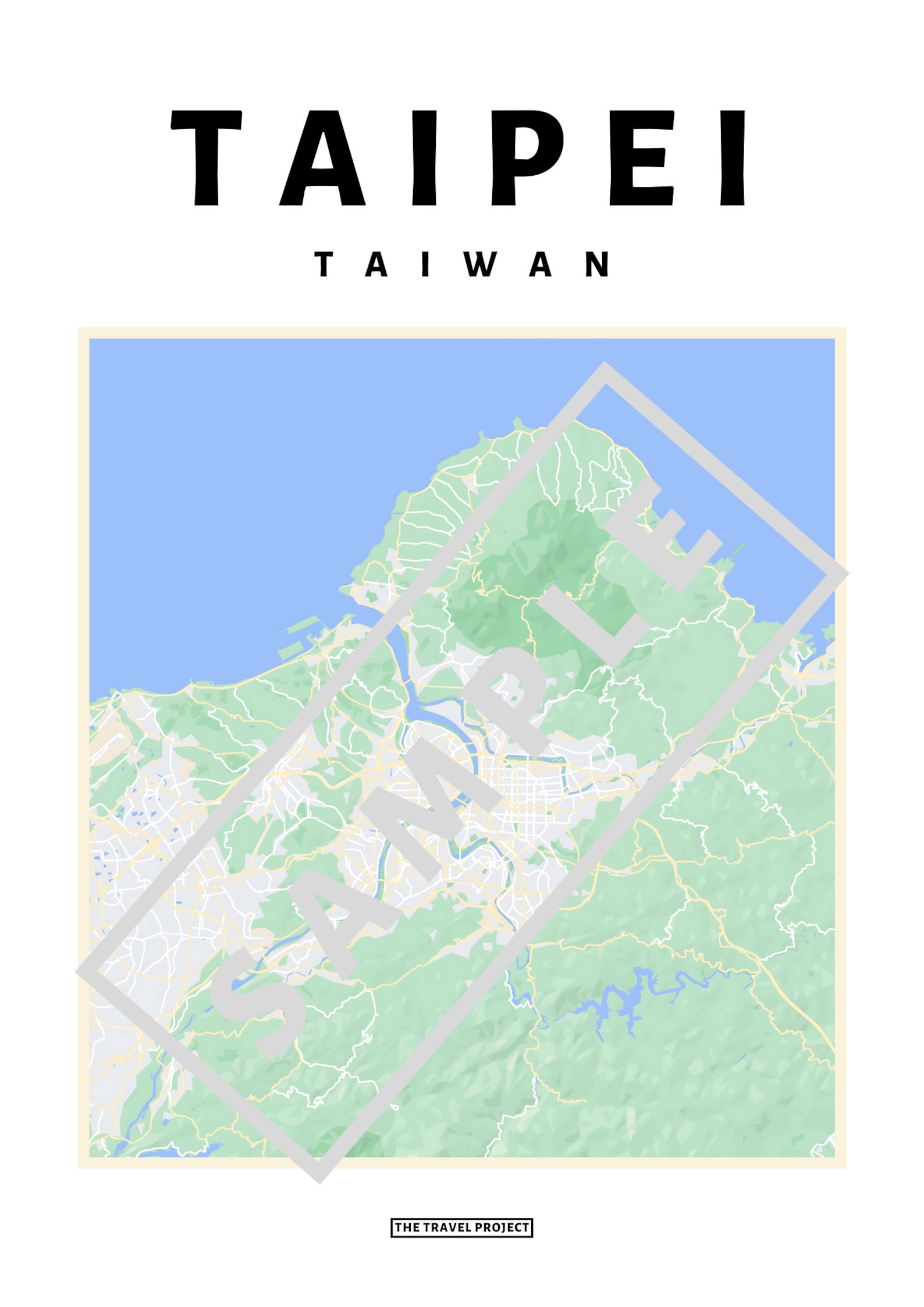 Taipei City Map. Taiwan Travel Print. Map of Asia. World Maps. Street ...