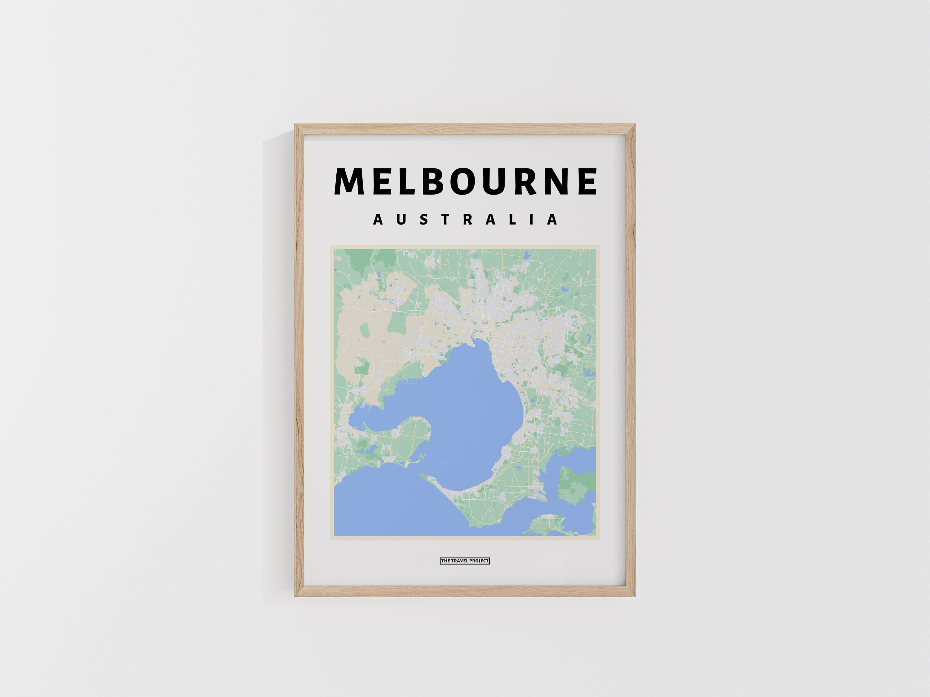 Melbourne City Map. Australia Travel Print. Map of Oceania. World Maps ...