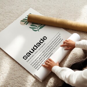 Saudade Definition Print. Travel Poster. Inspirational Travel Quote ...