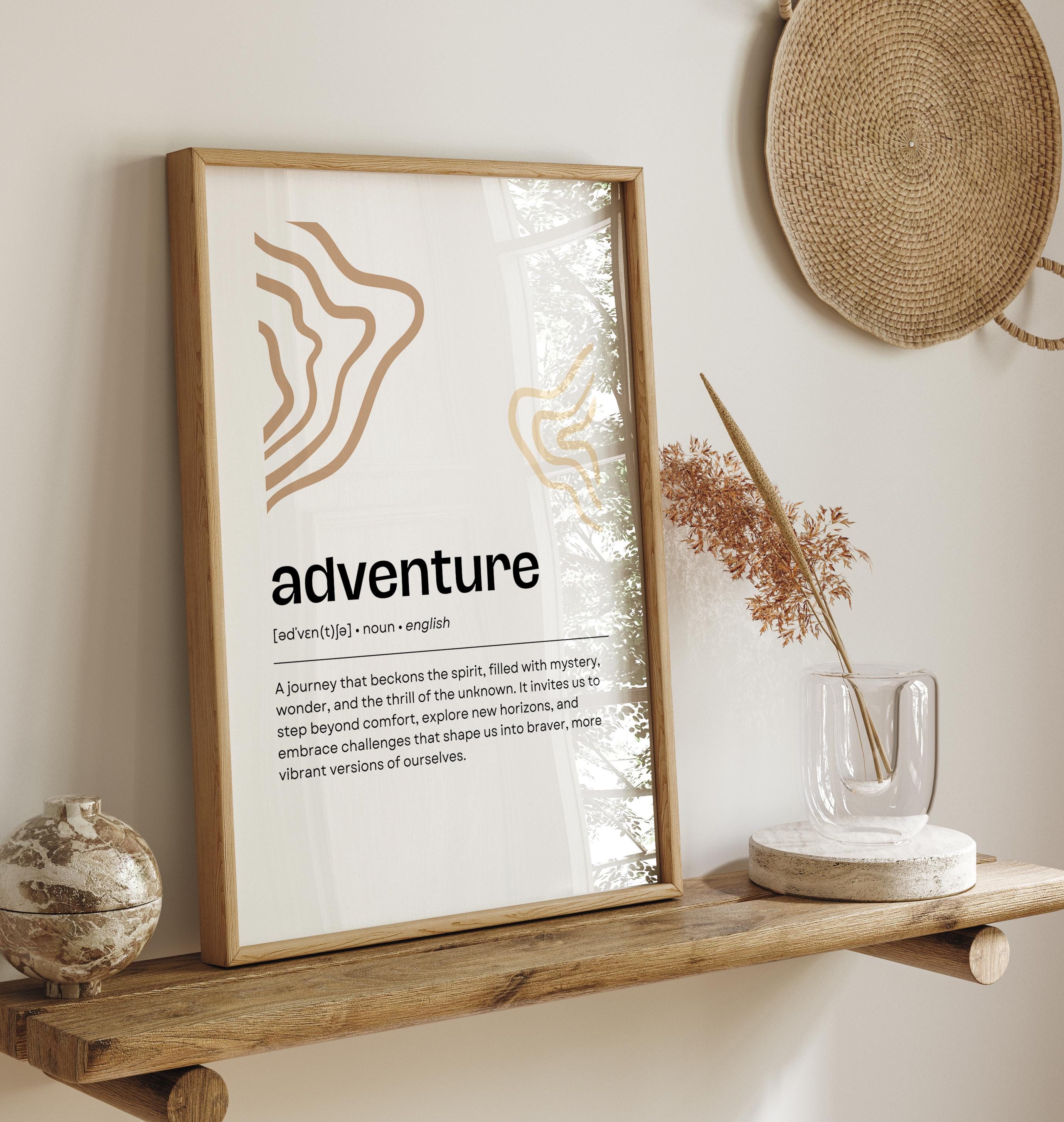 Adventure Definition Print. Adventure Poster. Inspirational Travel ...