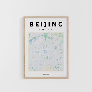 Beijing City Map. China Travel Print. Map of Asia. World Maps. Street ...