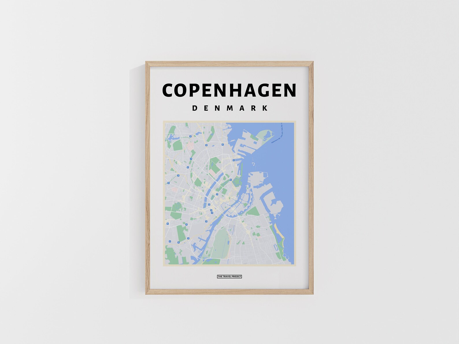 Copenhagen City Map. Denmark Travel Print. Map of Europe. World Maps ...