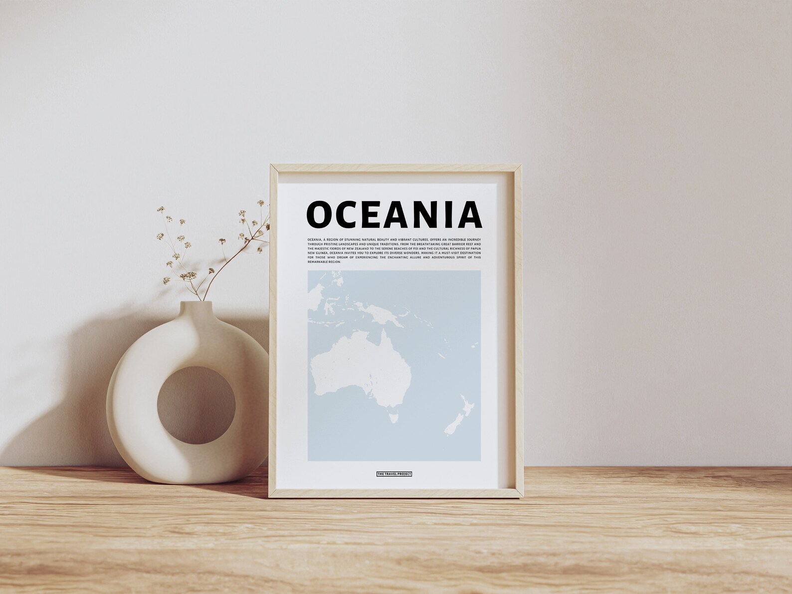 Oceania Map. Minimal Travel Print. Map of Oceania. World Maps. Street ...