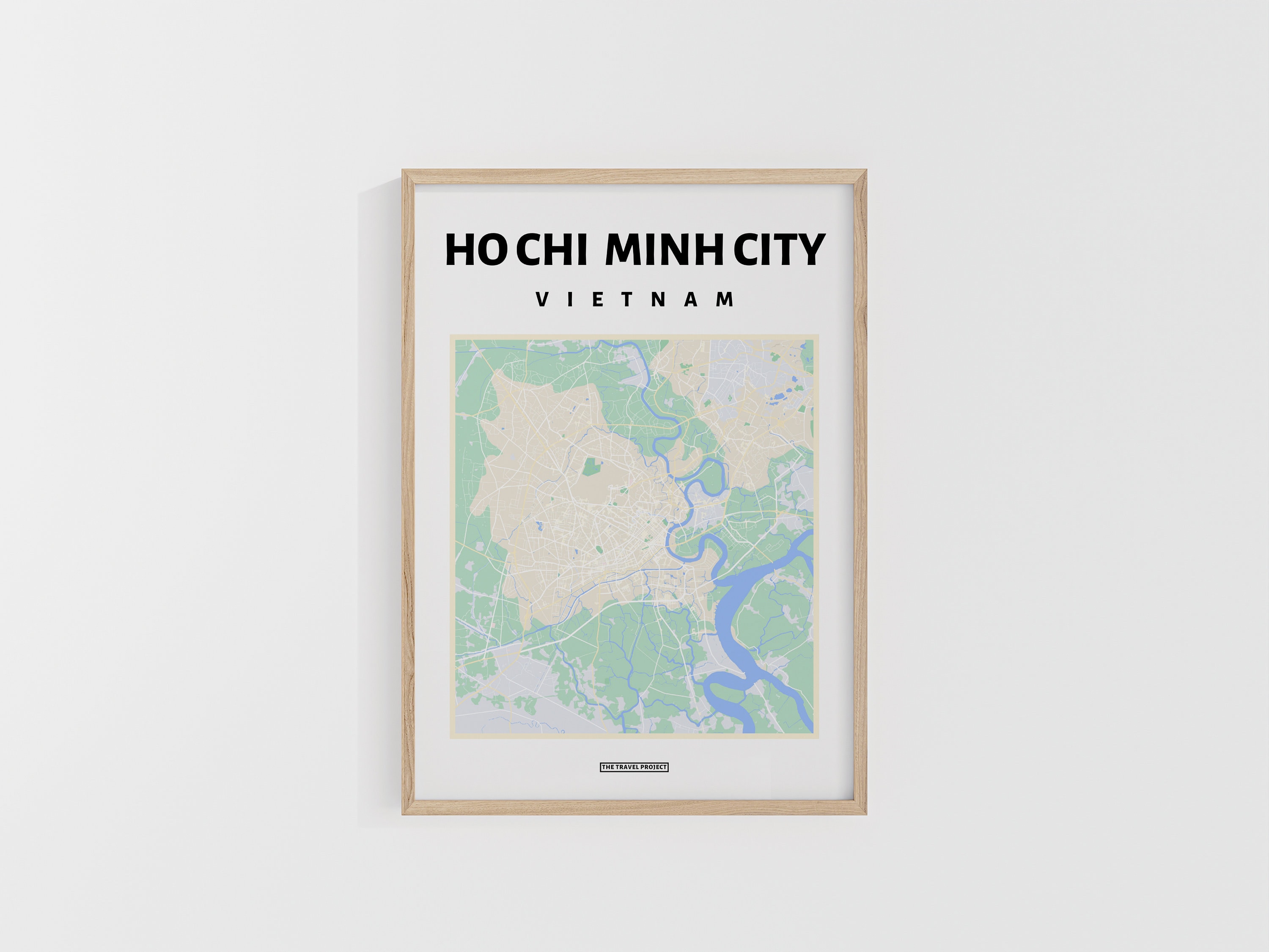 Ho Chi Minh City Map. Vietnam Travel Print. Map of Asia. World Maps ...