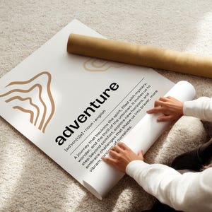 Adventure Definition Print. Adventure Poster. Inspirational Travel ...