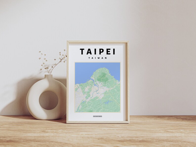Taipei City Map. Taiwan Travel Print. Map of Asia. World Maps. Street ...