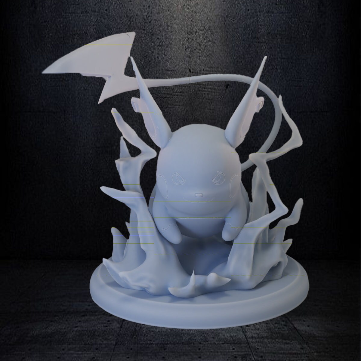 3D Pikachu and Raichu Pokemon SLA 3D STL Model Set Digital Download ...