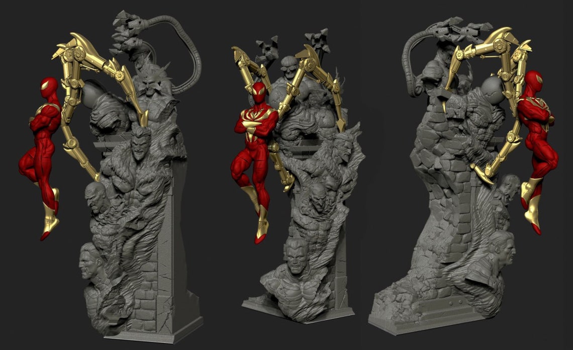 3D Iron Spider 3D STL Model Digital Download Art Diy Gift - Etsy