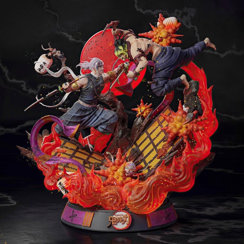 3D Tengen Vs Gyutaro Demon Slayer 3D STL Model Digital Download Art Diy ...