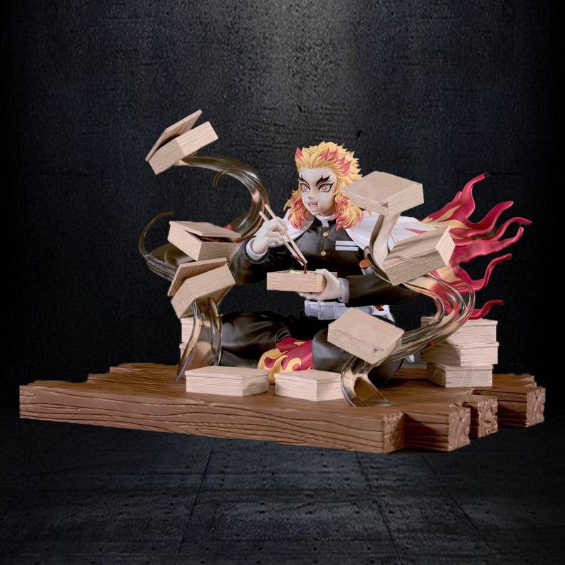 3D Rengoku Demon Slayer 3D STL Model Digital Download Art Diy Gift ...
