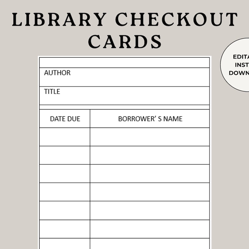 Library Due Date - Etsy