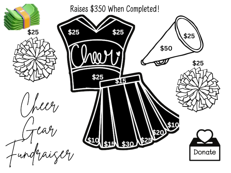 Cheer Fundraiser Flyer: Fill My Pom Pom - Digital Download - Etsy