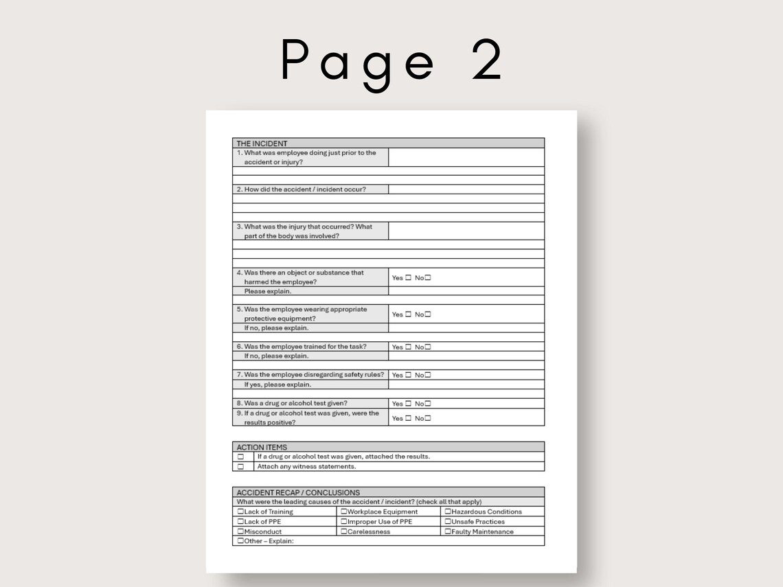 Incident Report Form: Customizable Event Documentation (digital ...