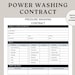 Power Washing Contract Template: Pressure Washing Business (digital ...