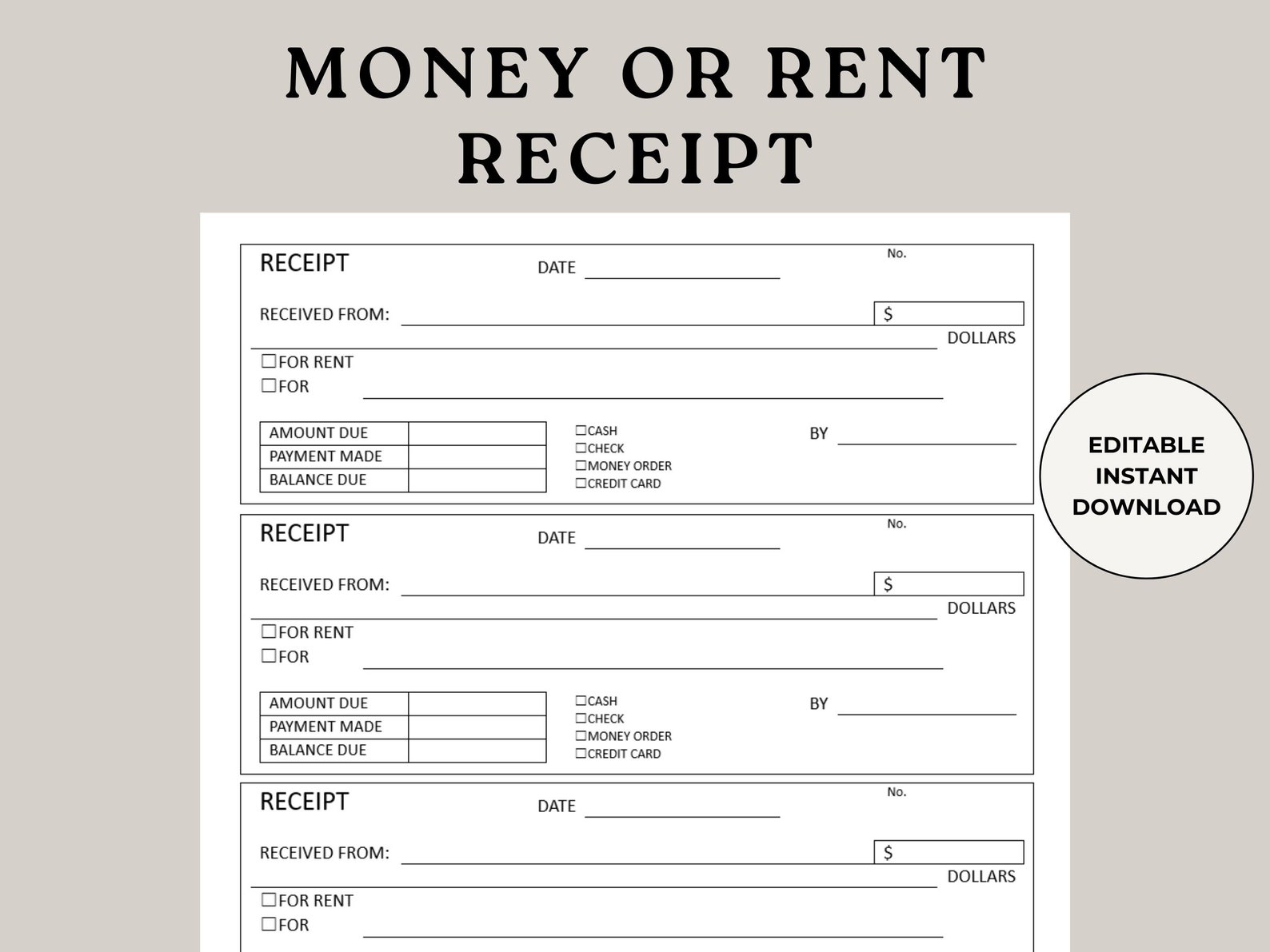 Sales Receipt, Customer Receipt, Receipt Book, Payment Receipt, Rent ...
