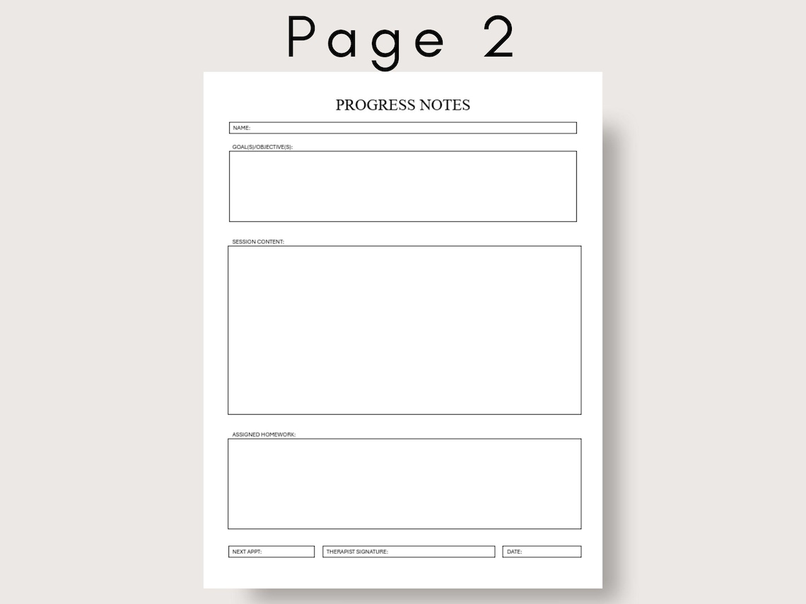 Mental Health Progress Notes Template: Therapy & Social Work (digital ...