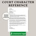 Court Character Reference Letter Template: Legal Recommendation ...