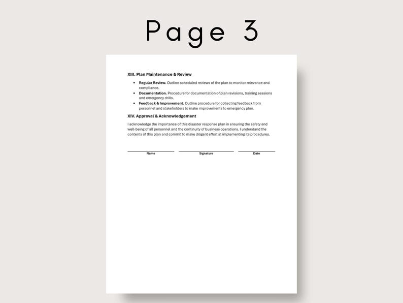 Response Plan, Continuity Plan, Recovery Plan, Emergency Prepared ...