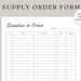 Supply Order Form, Product Inventory, Supply Inventory, Inventory Sheet ...