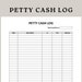 Petty Cash Log Template: Printable Accounting Ledger (PDF & Word) - Etsy