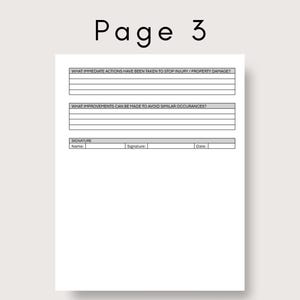 Incident Report Form: Customizable Event Documentation (digital ...