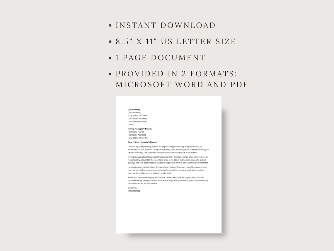 Simple Cover Letter, Cover Letter Form, Cover Letter Example, Cover ...