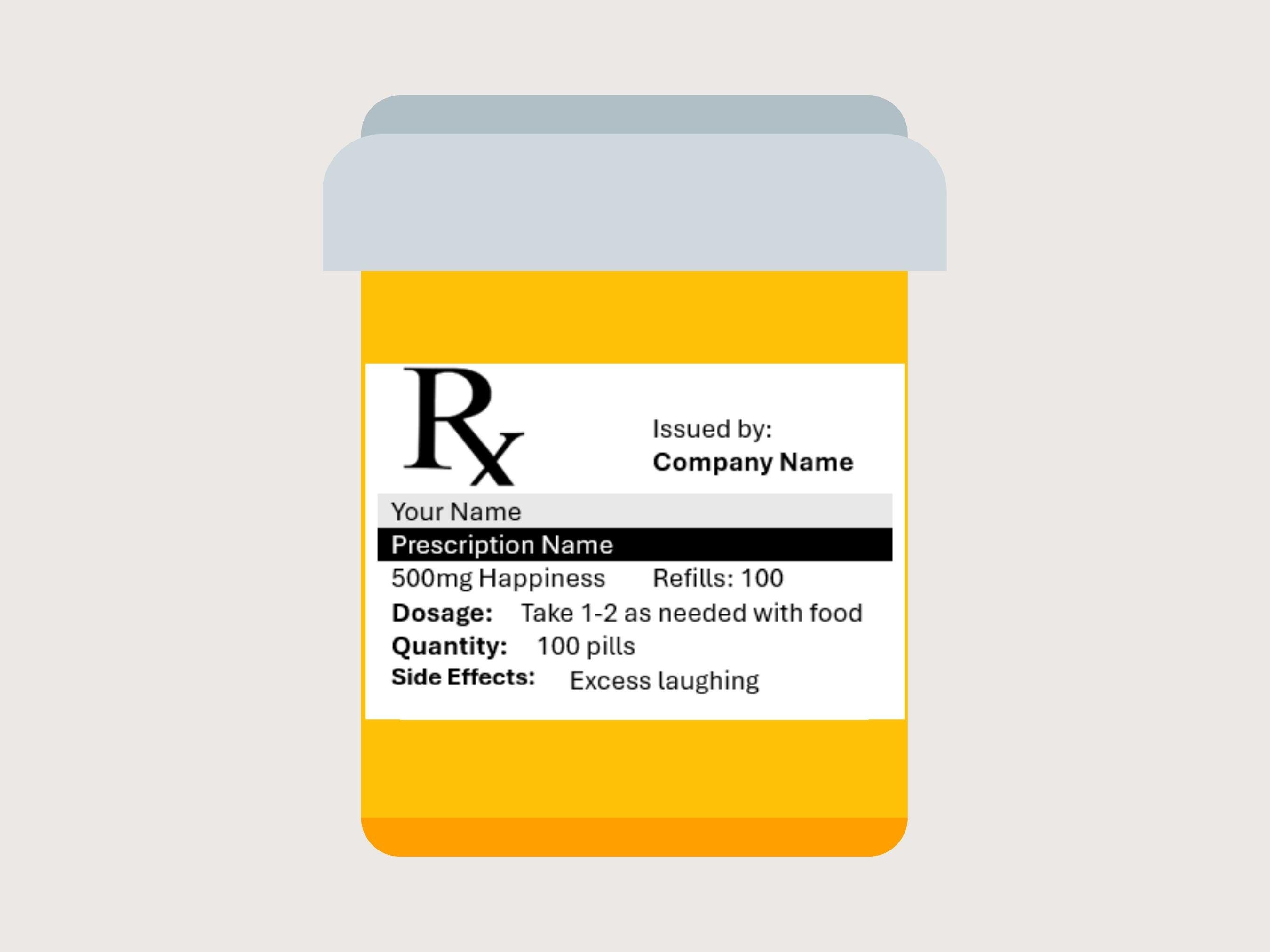 Rx Pill Bottle Label, Prescription Bottle, Fake Prescription, Nursing ...