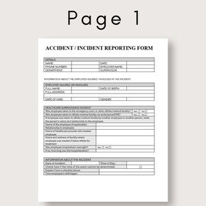 Incident Report Form: Customizable Event Documentation (digital ...