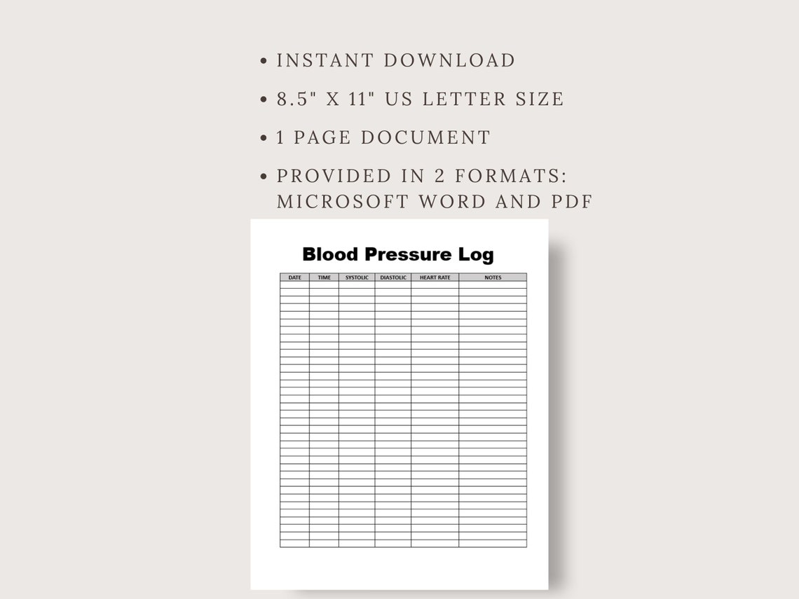 Blood Pressure Log, High Blood Pressure, Medical Vitals, Low Blood ...