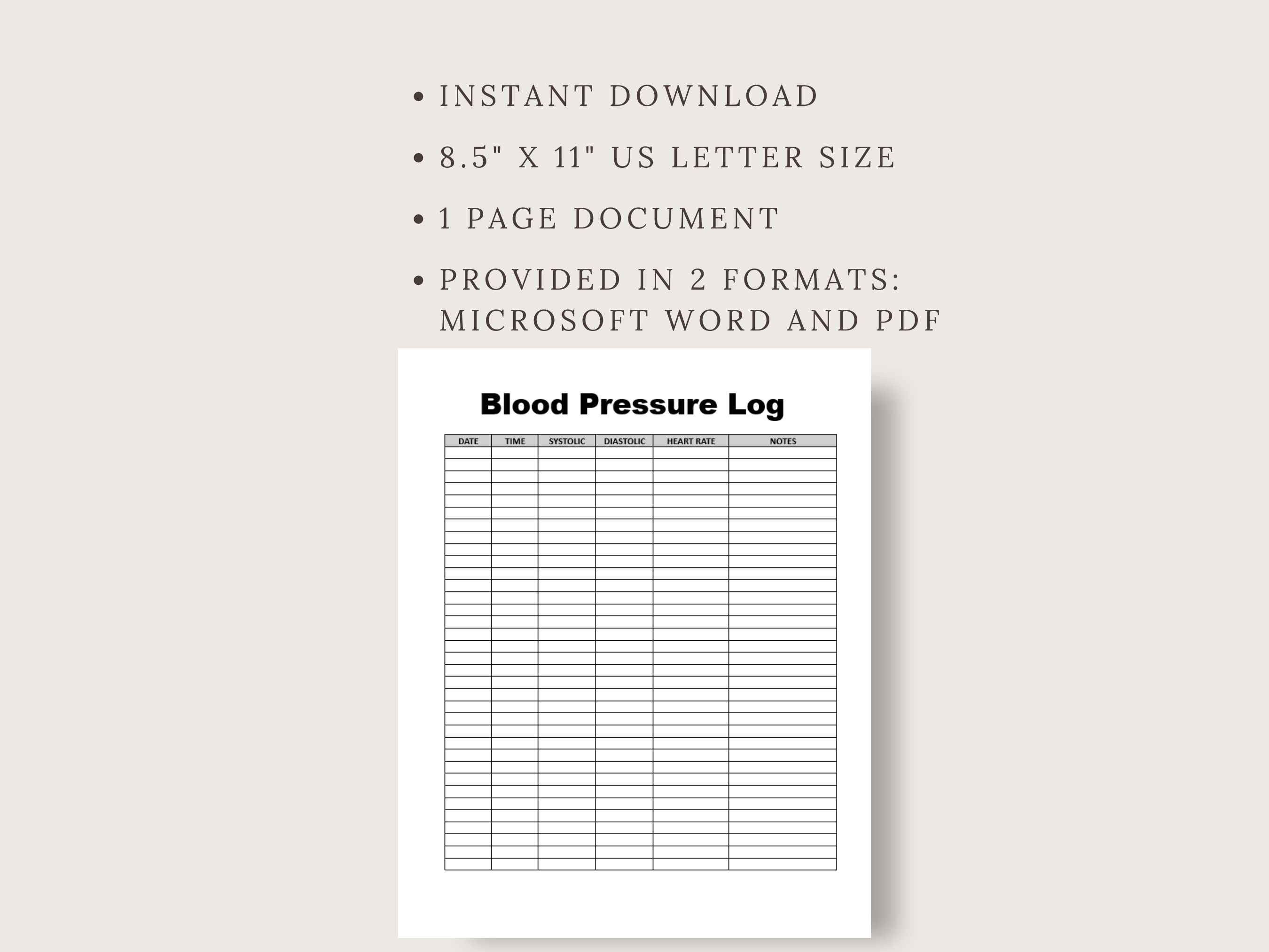 Blood Pressure Log, High Blood Pressure, Medical Vitals, Low Blood ...