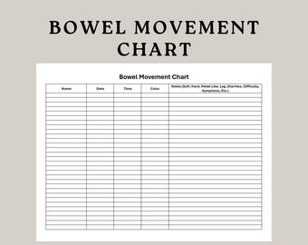 Bowel Tracker - Etsy