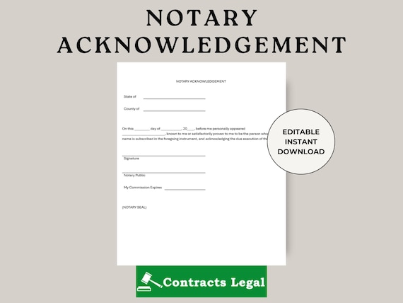 Notary Wording Notarization Signature