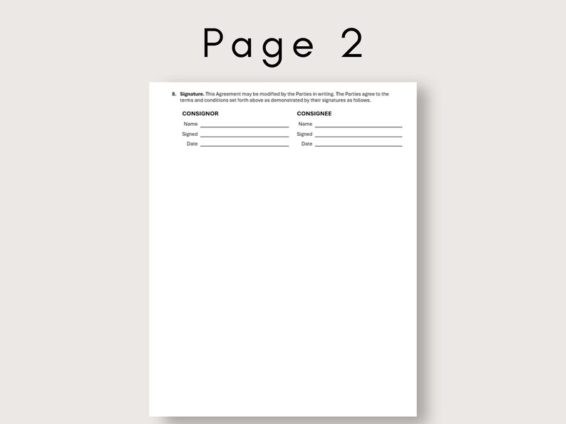 Consignment Agreement, Consignee Agreement, Consignment Contract ...