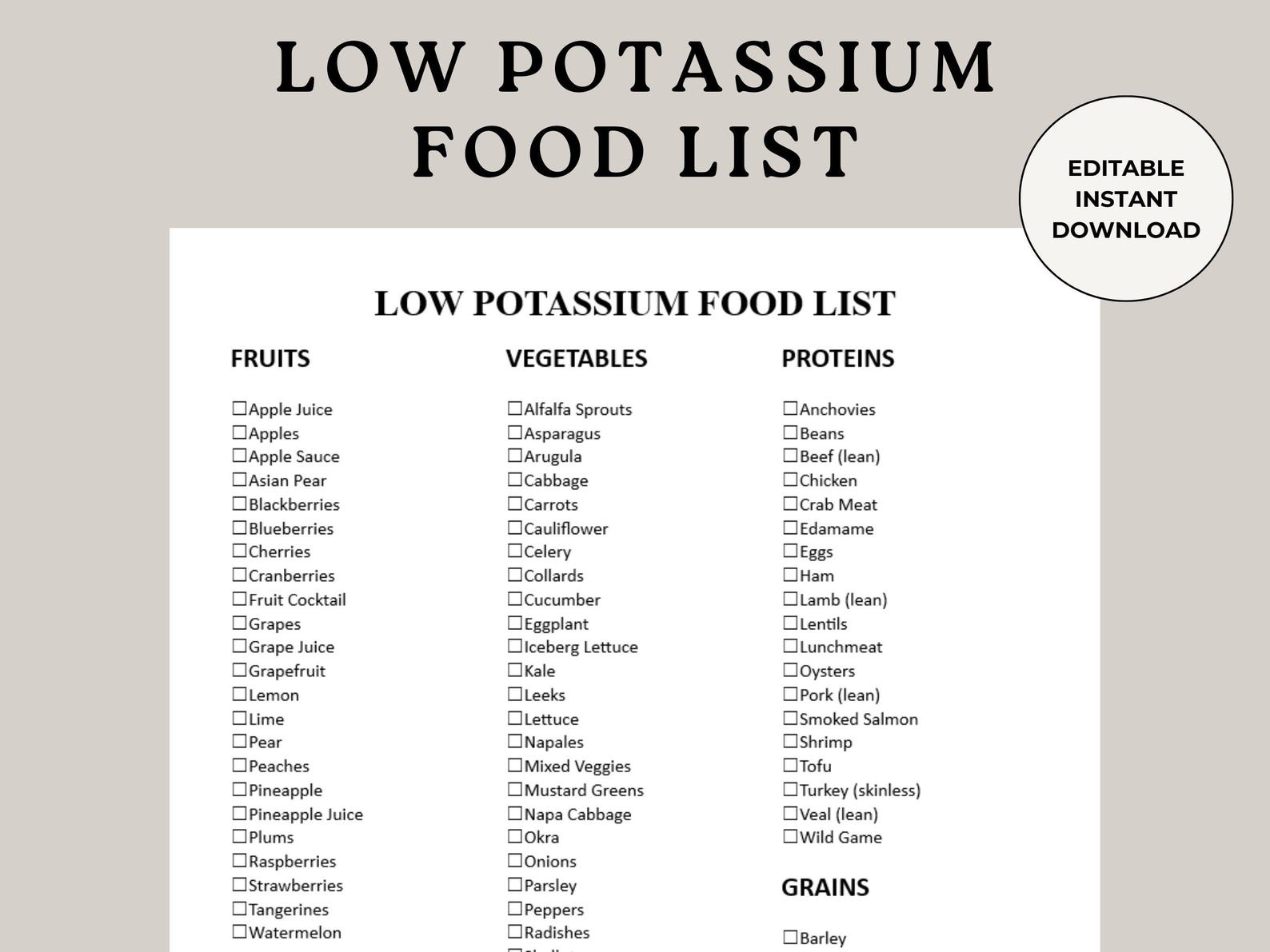 Low Potassium, Kidney Food List, Renal Diet, Low Potassium Diet ...