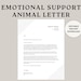 Emotional Support Animal Letter, ESA Letter, ESA Letter Template ...