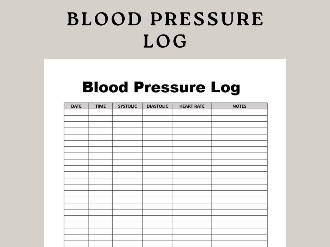 Blood Pressure Log, High Blood Pressure, Medical Vitals, Low Blood ...