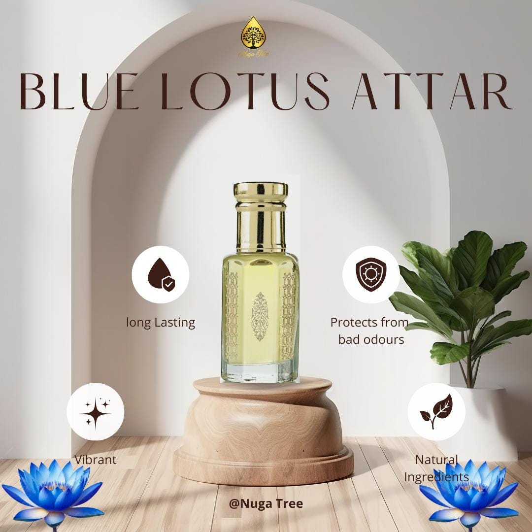 Blue Lotus Attar / Lotus Attar / Pure Blue Lotus Attar Oil - Etsy