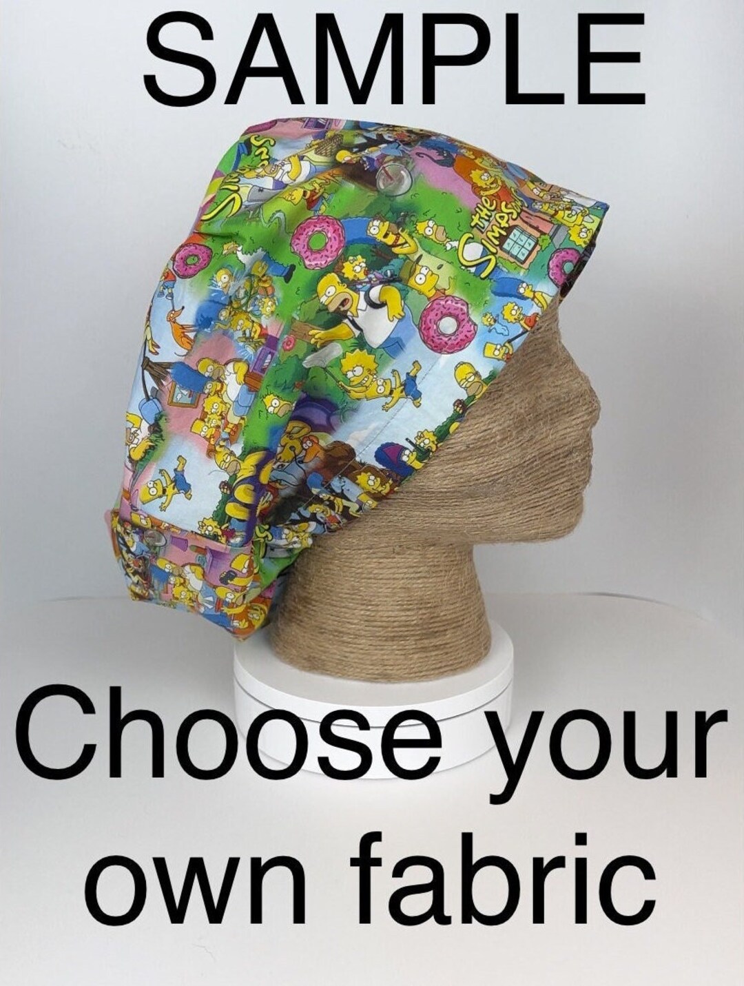 Custom Surgical Cap With Your Fabric Choice, Personalized Scrub Cap ...