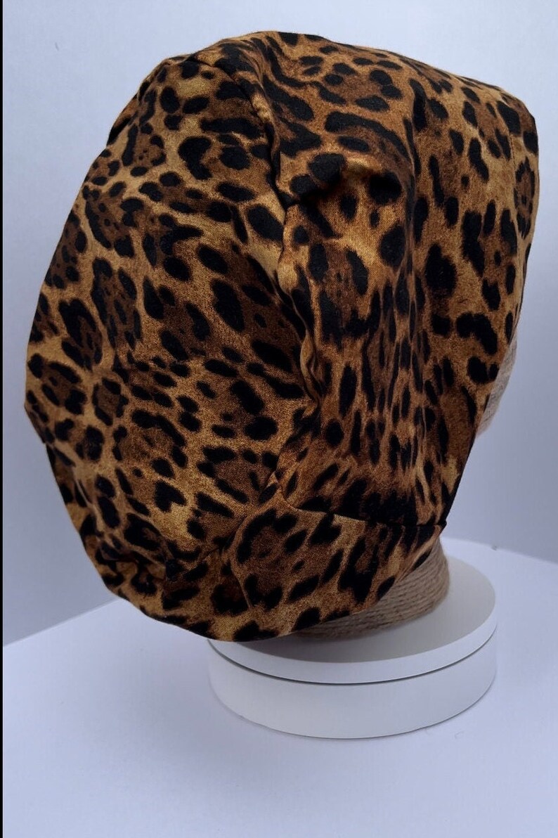 Leopard Print Scrub Cap, Animal Print Nurse Cap, Cheetah Medical Hat ...