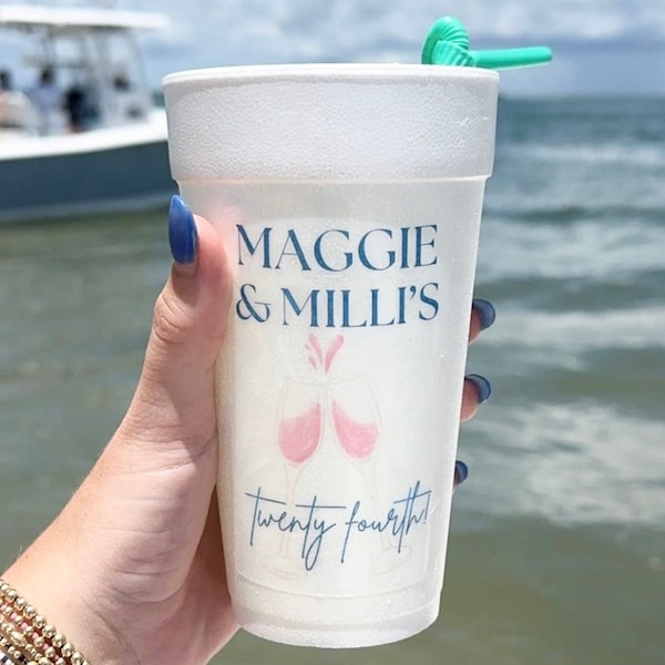 Birthday Cups, Personalized Styrofoam Cups, Birthday Foam Cups, Themed ...