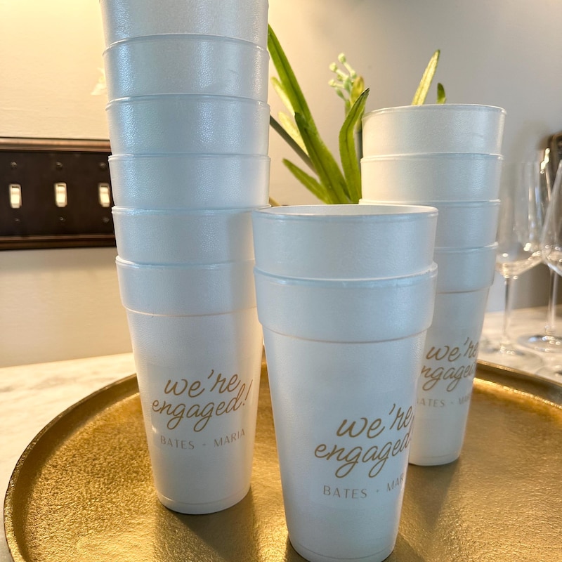 Engagement Party Cups - Etsy