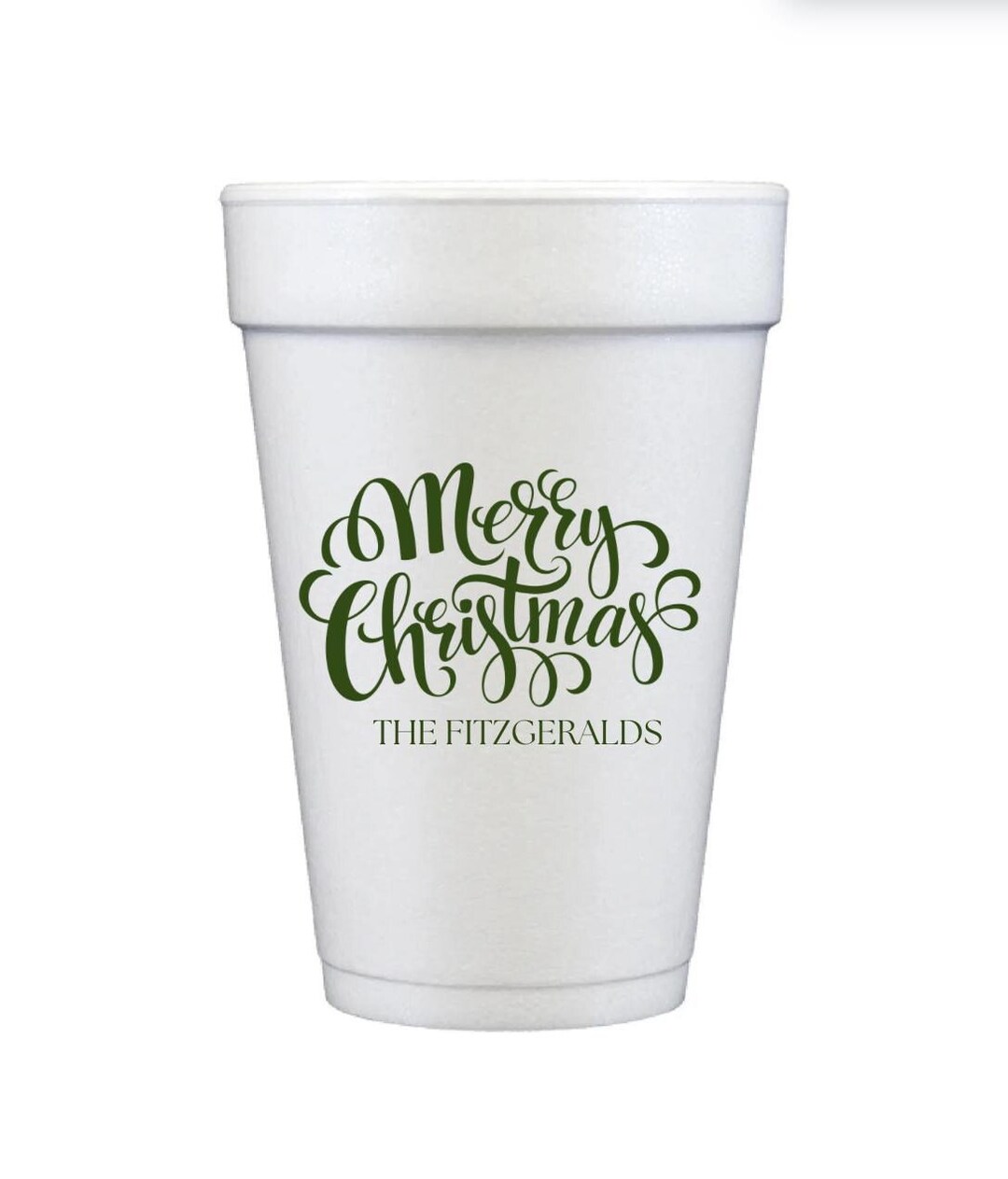 Merry Christmas Cups, Merry Christmas Foam Cups, Custom Christmas Cups ...